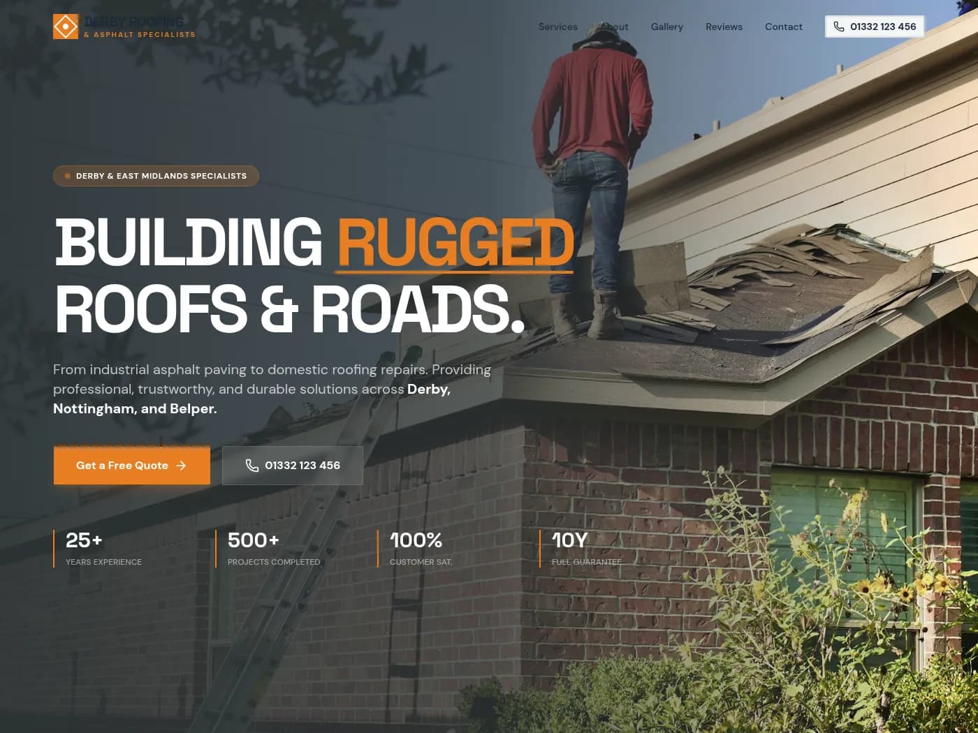 Derby Roofing & Asphalt Site