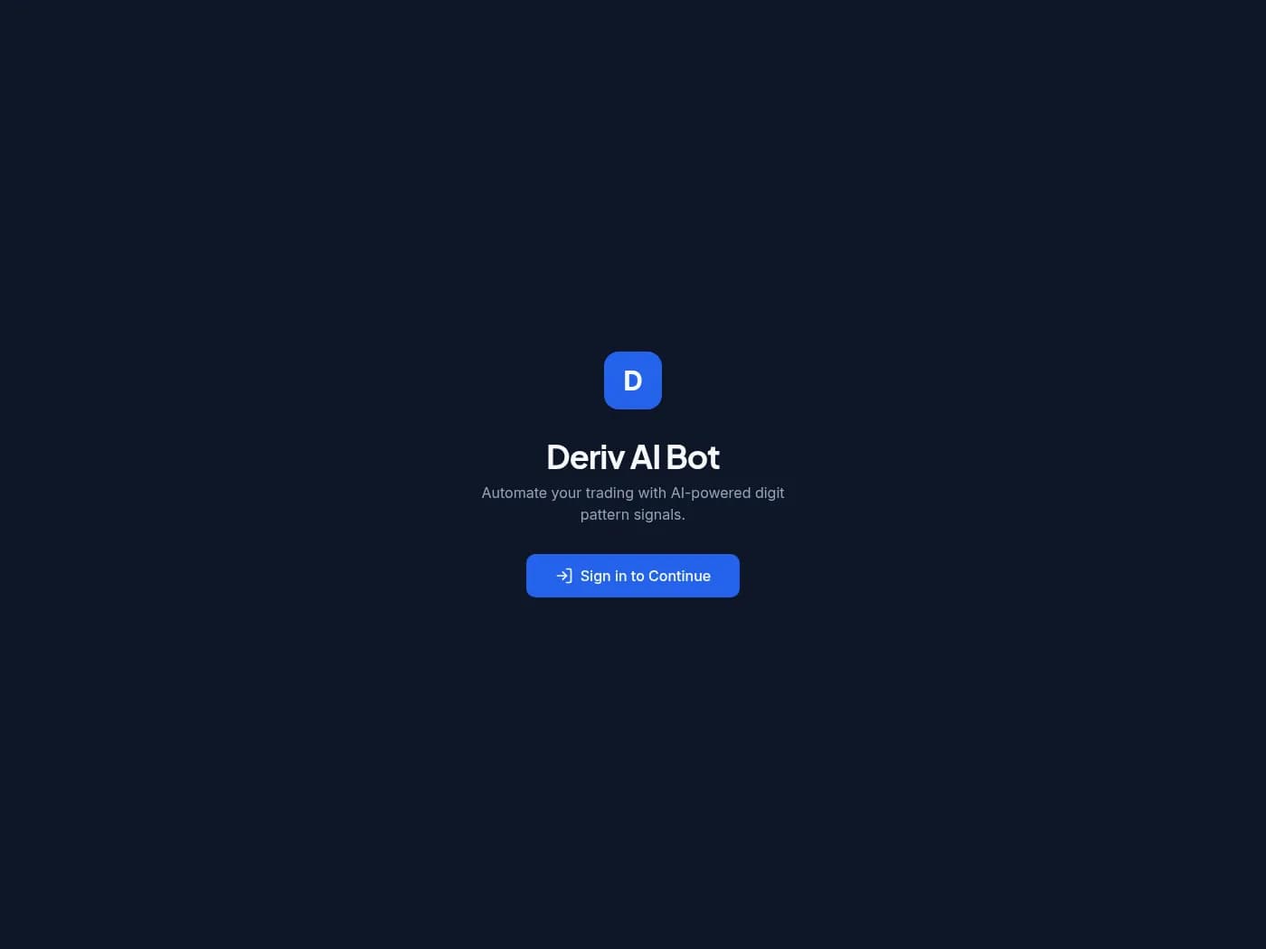Deriv AI Trading Bot