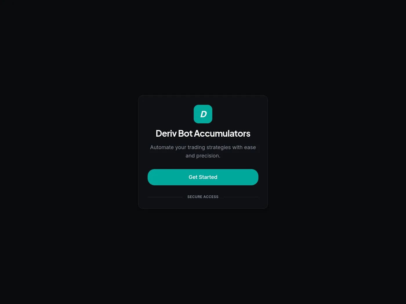 Deriv Bot Accumulators