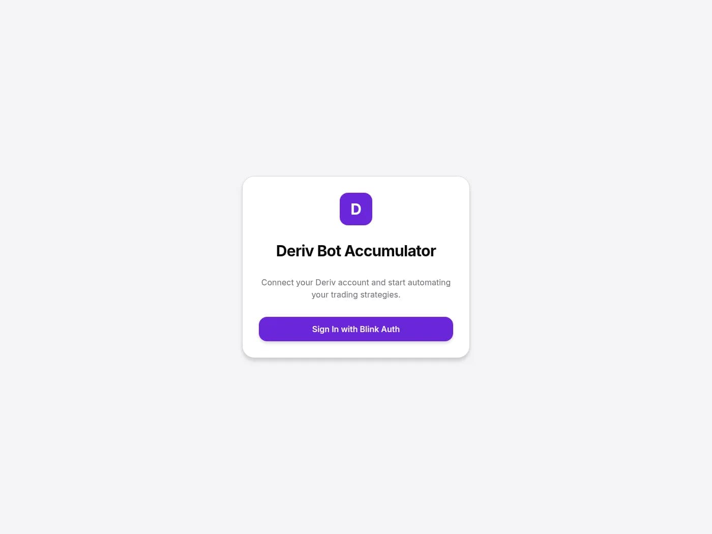 Deriv Bot Accumulator