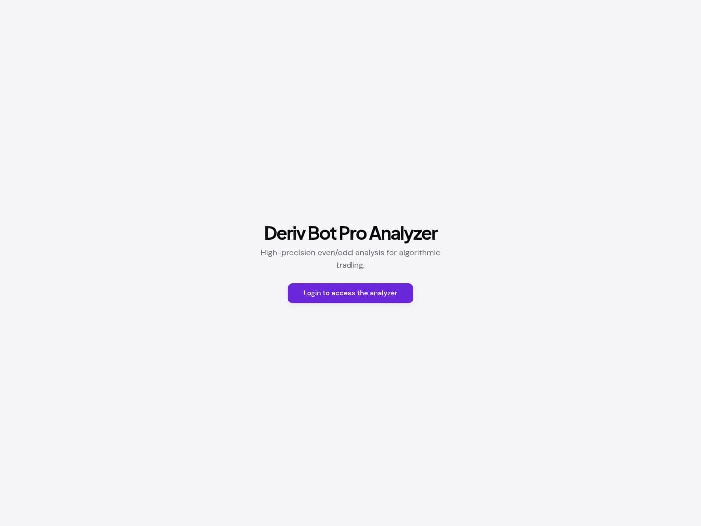 Deriv Bot Pro Analyzer