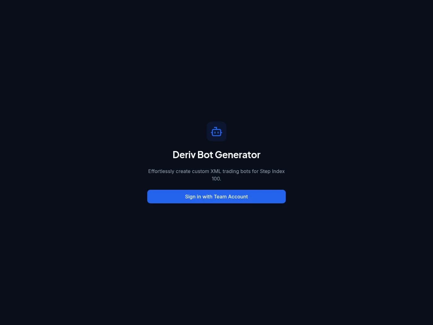 Deriv Bot Generator