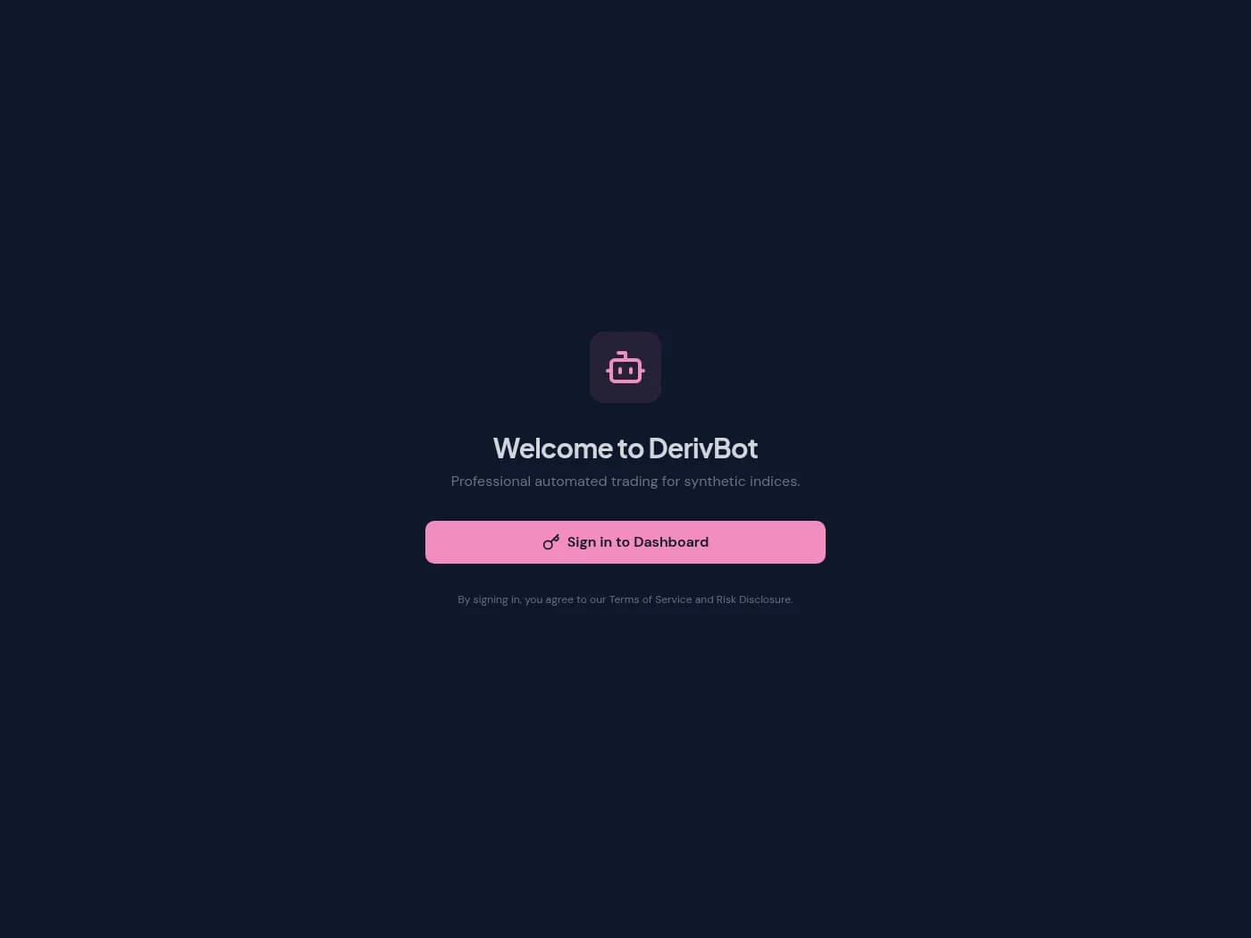 Deriv Bot Dashboard