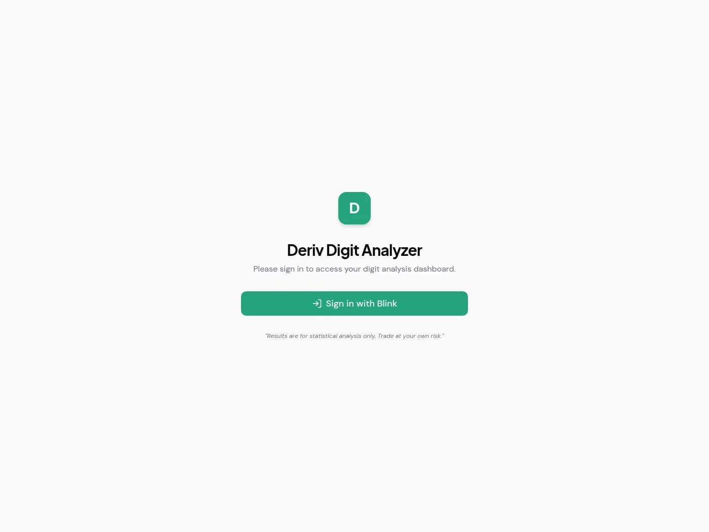 Deriv Digit Analyzer