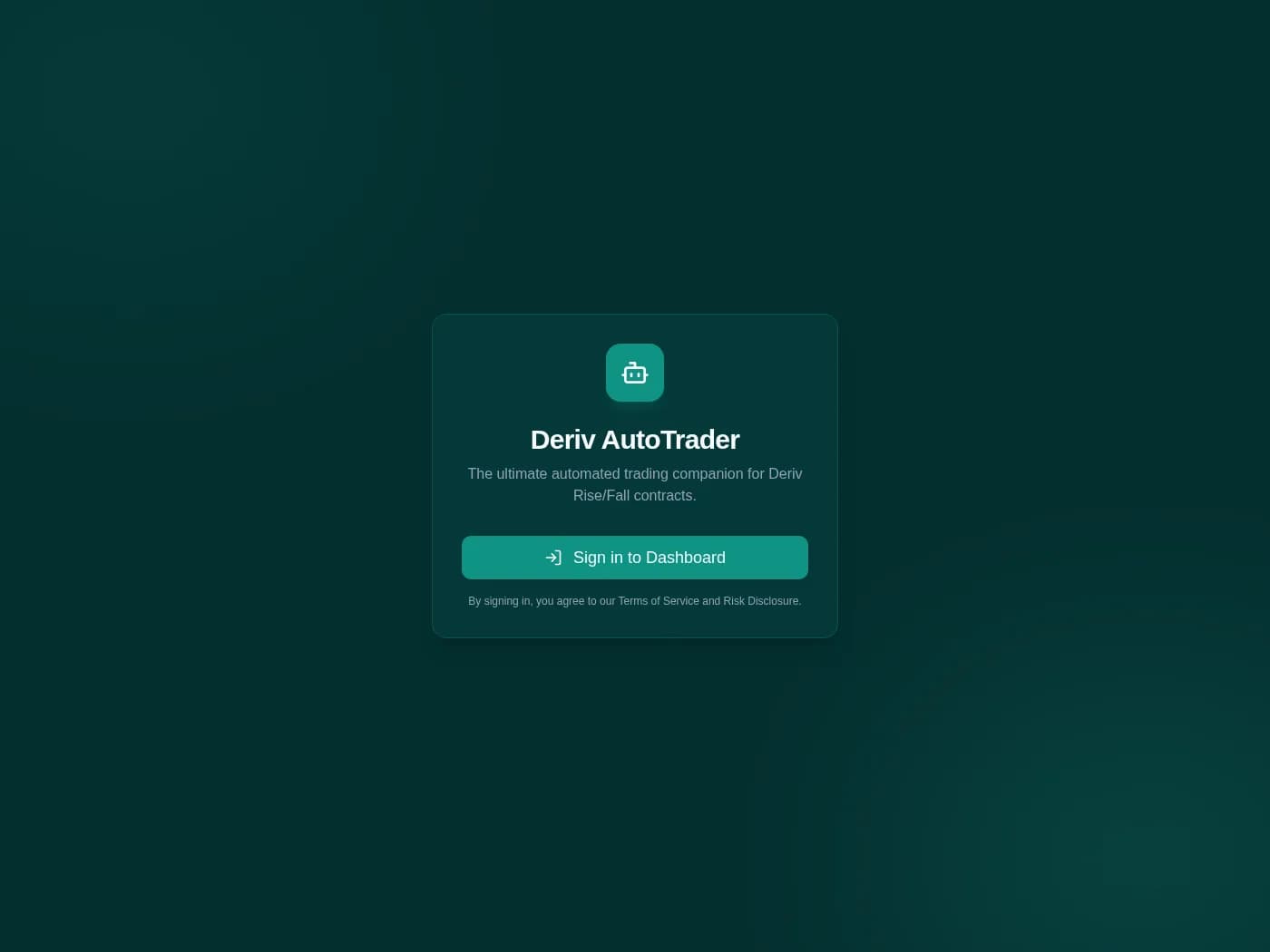 Deriv AutoTrader Bot