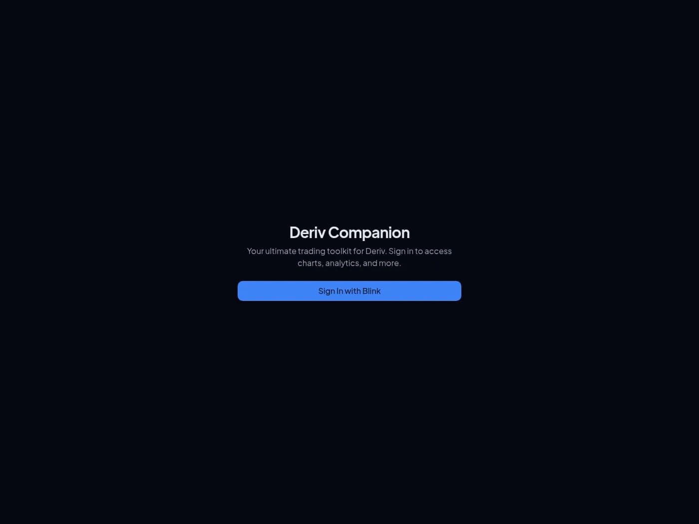 Deriv Trading Companion