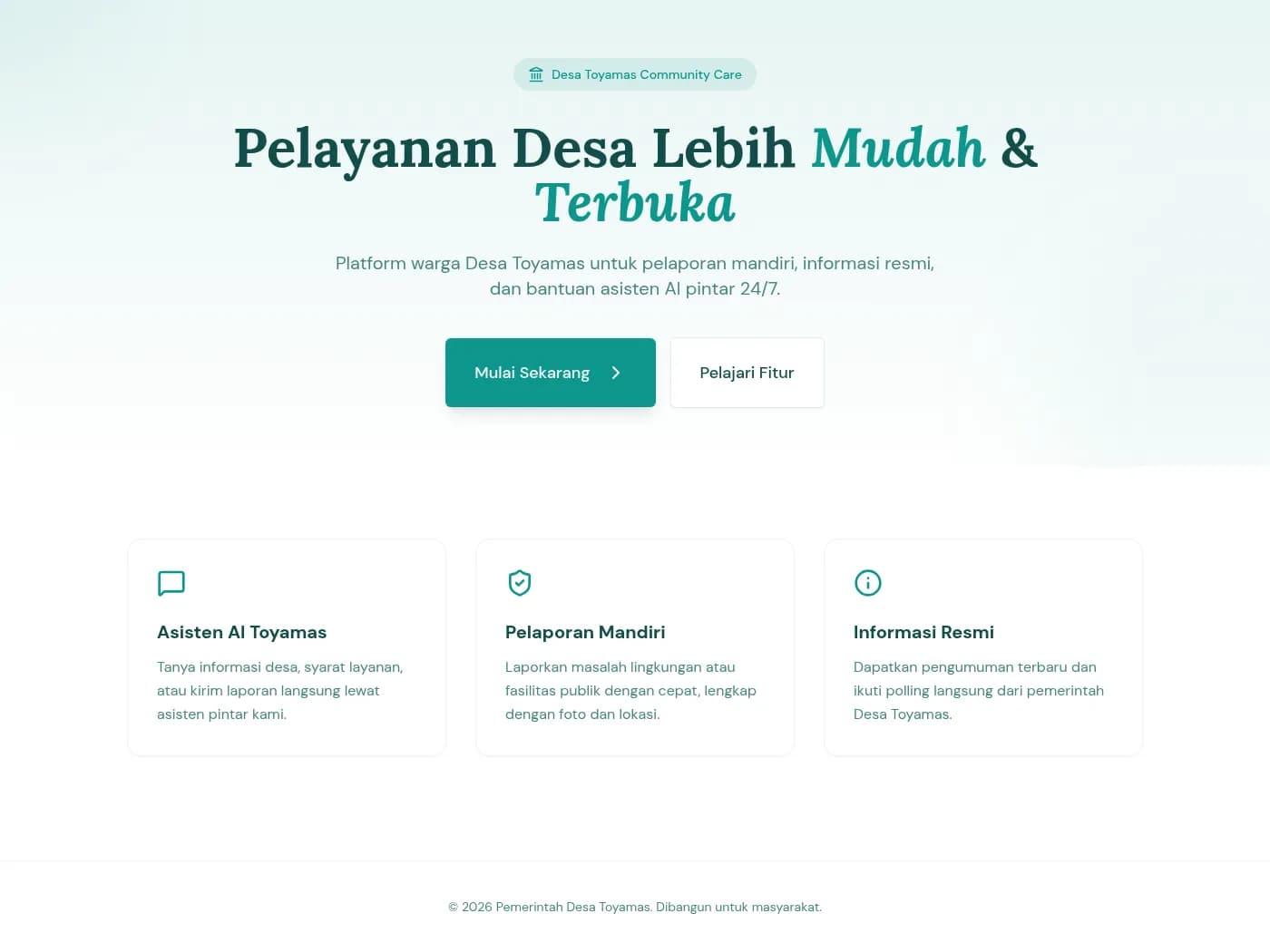 Desa Toyamas Community Care