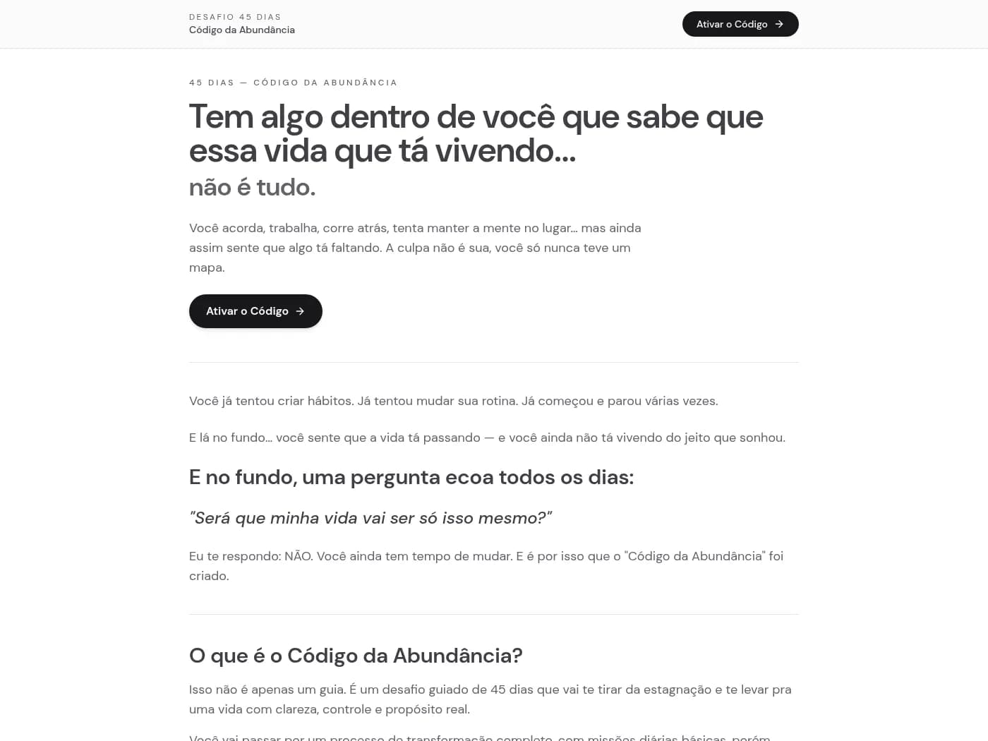 Desafio45 Sales Page