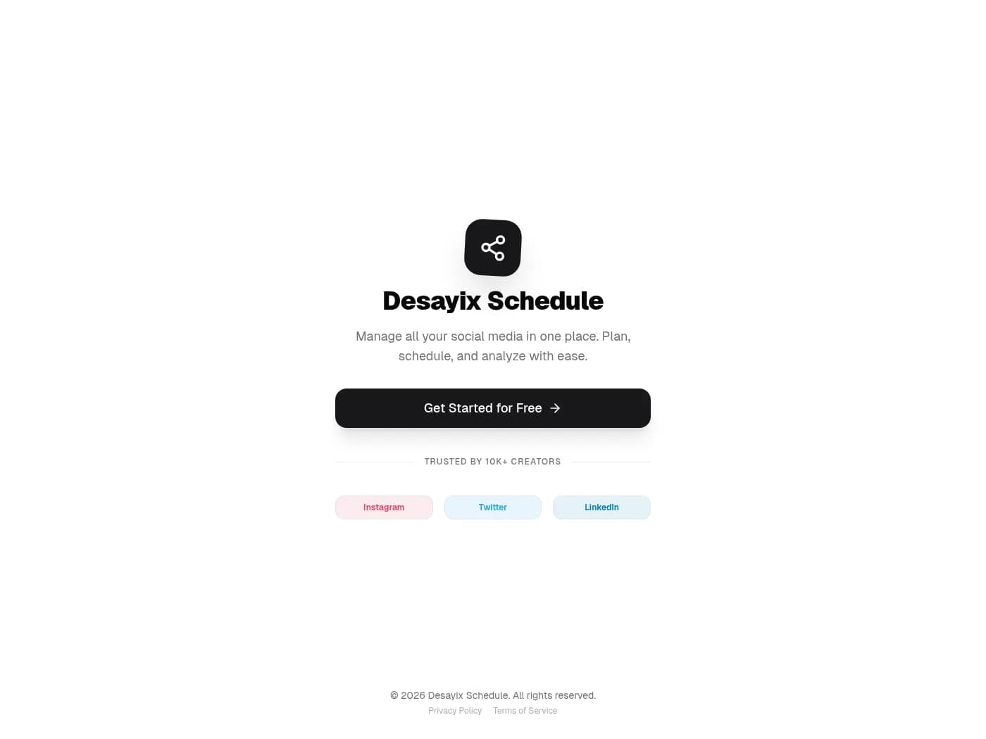 Desayix Schedule