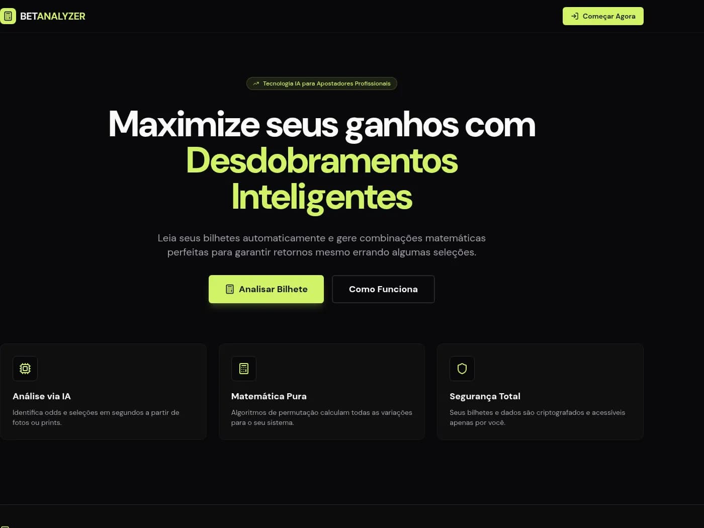 Desdobramento Bet Analyzer