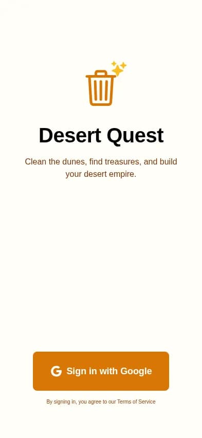 Desert Cleanup Quest