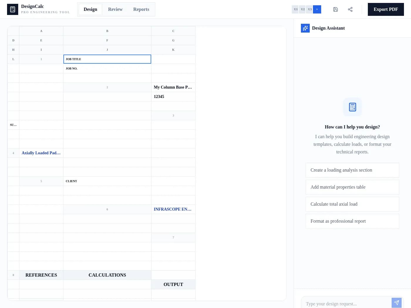 Design Excel Template