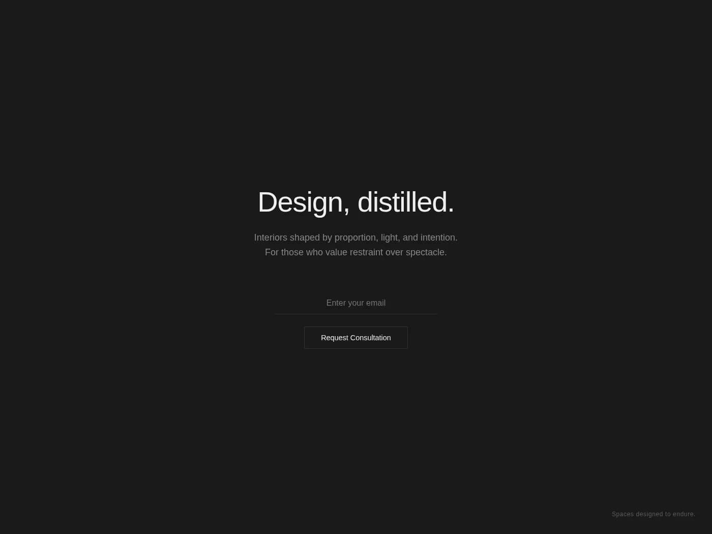 Distilled Design Landing