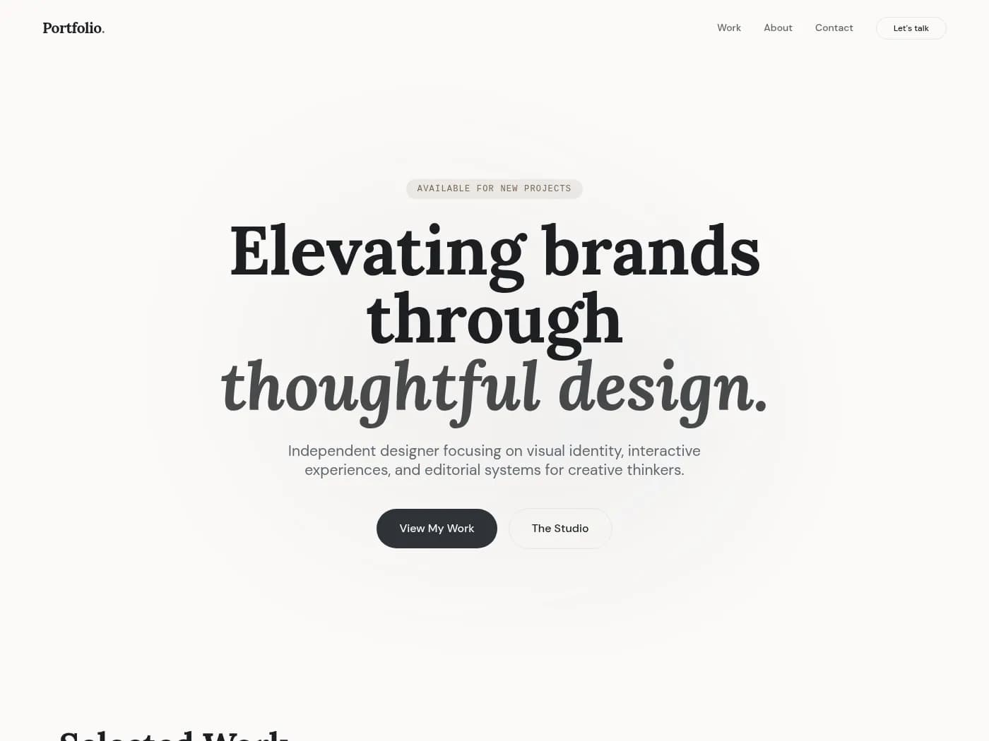 Design Portfolio Showcase