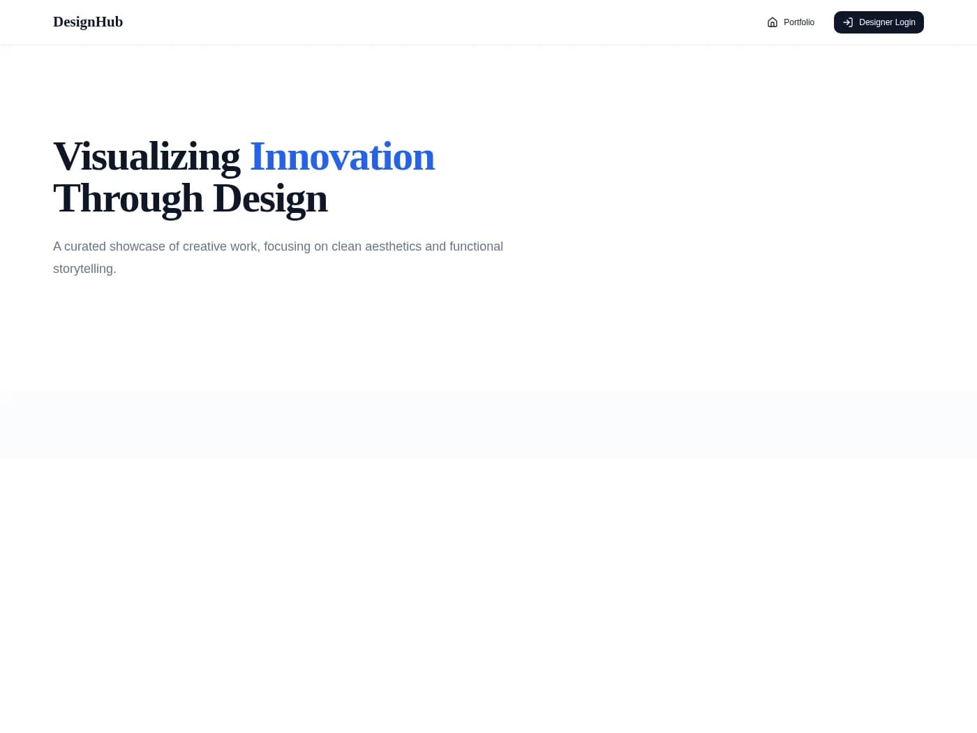 Design Portfolio Hub
