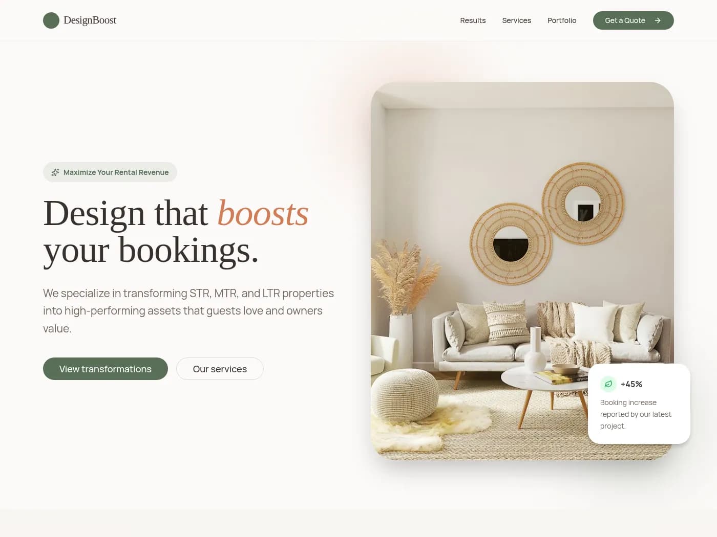 DesignBoost Rentals Site