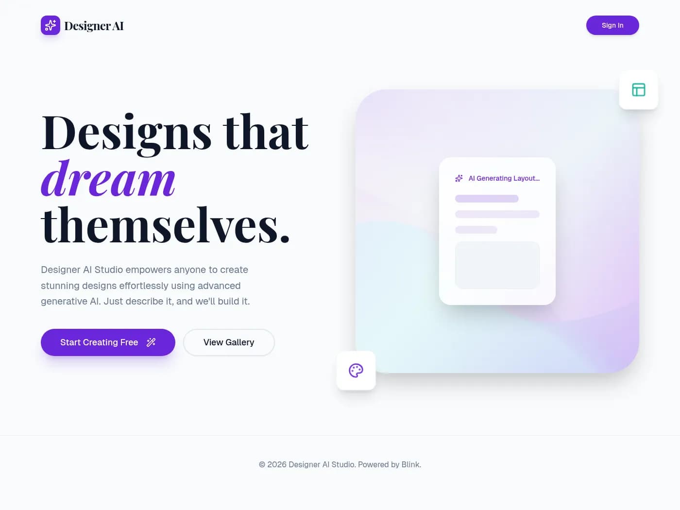 Designer AI Studio