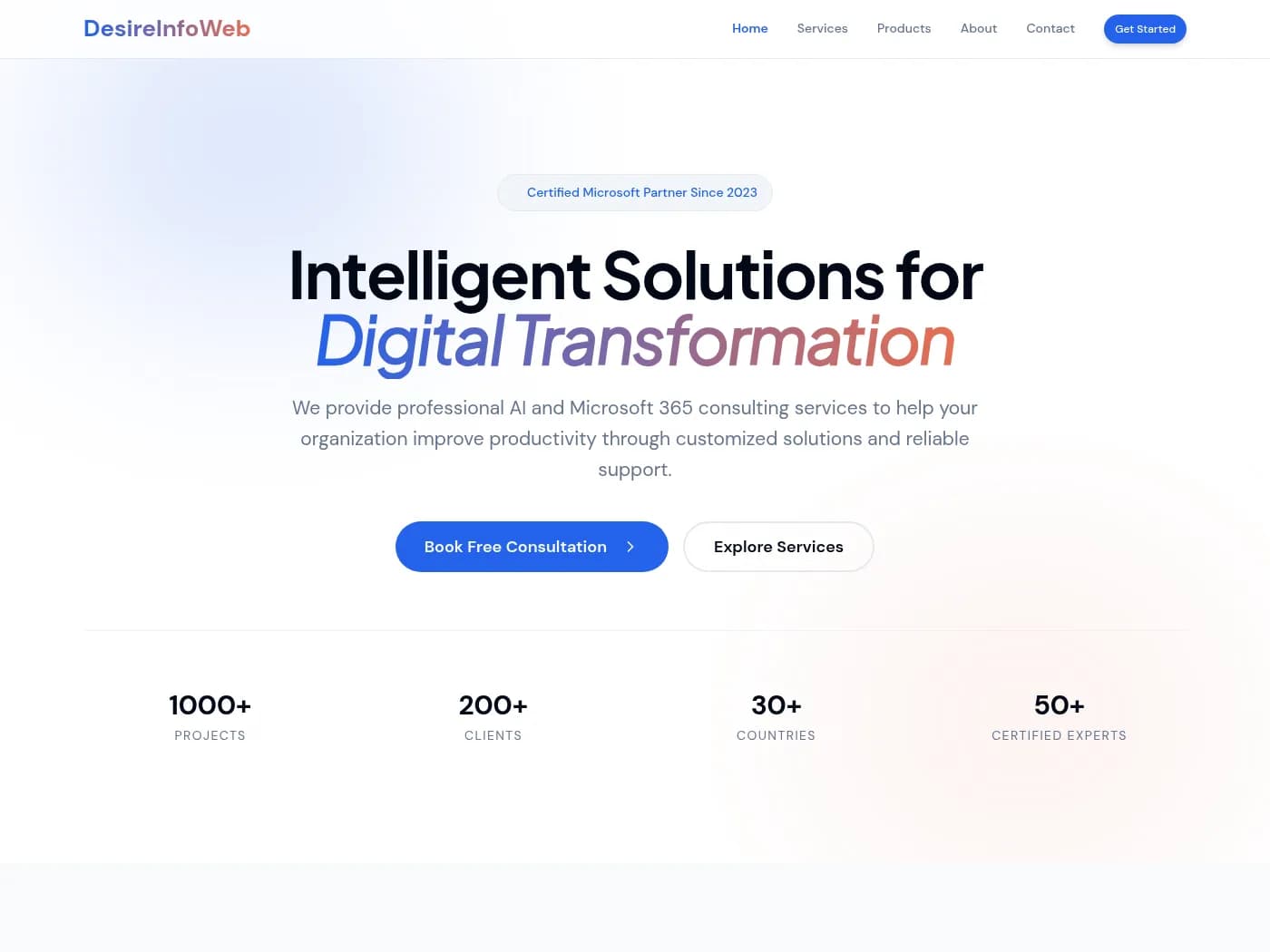 DesireInfoweb Redesign