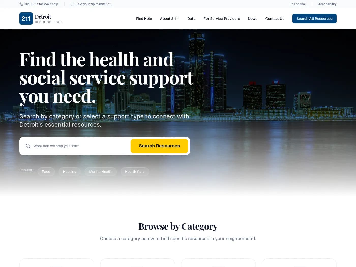 Detroit 211 Resource Hub