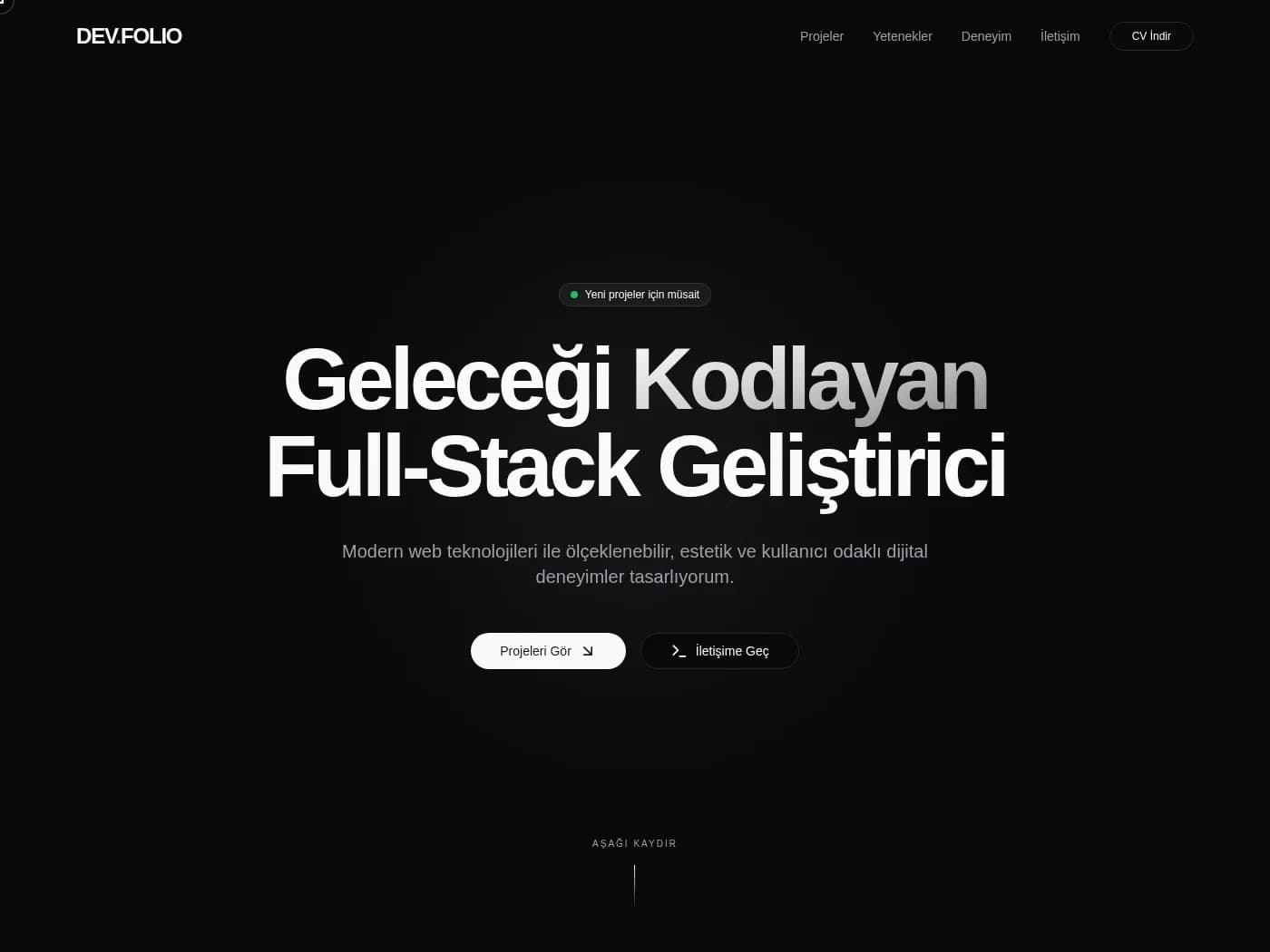 Animated Dev Portfolio