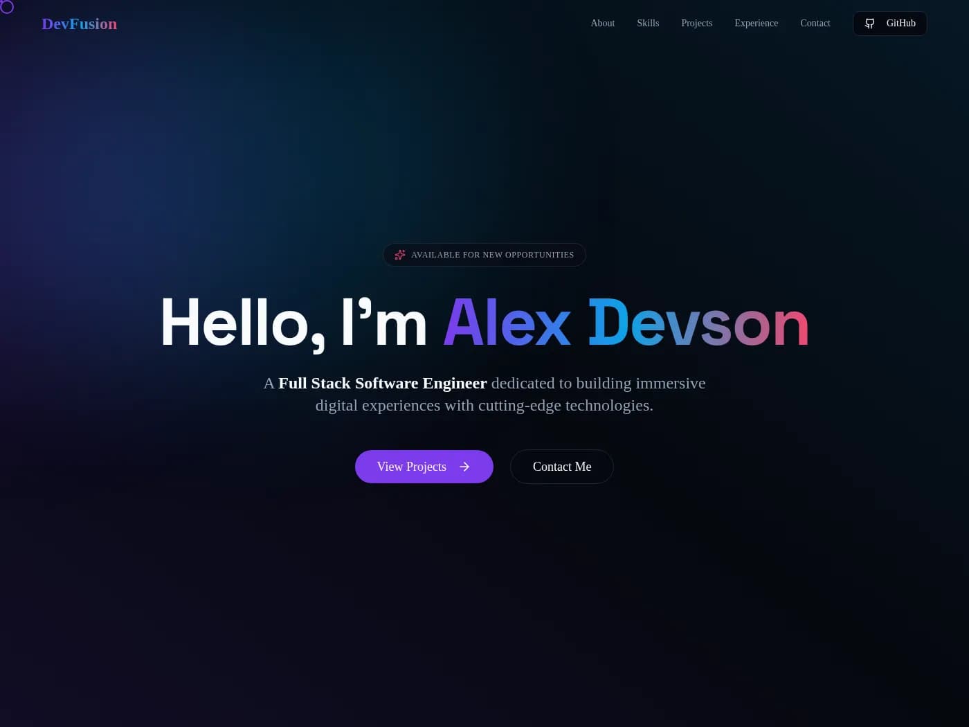 DevFusion Portfolio