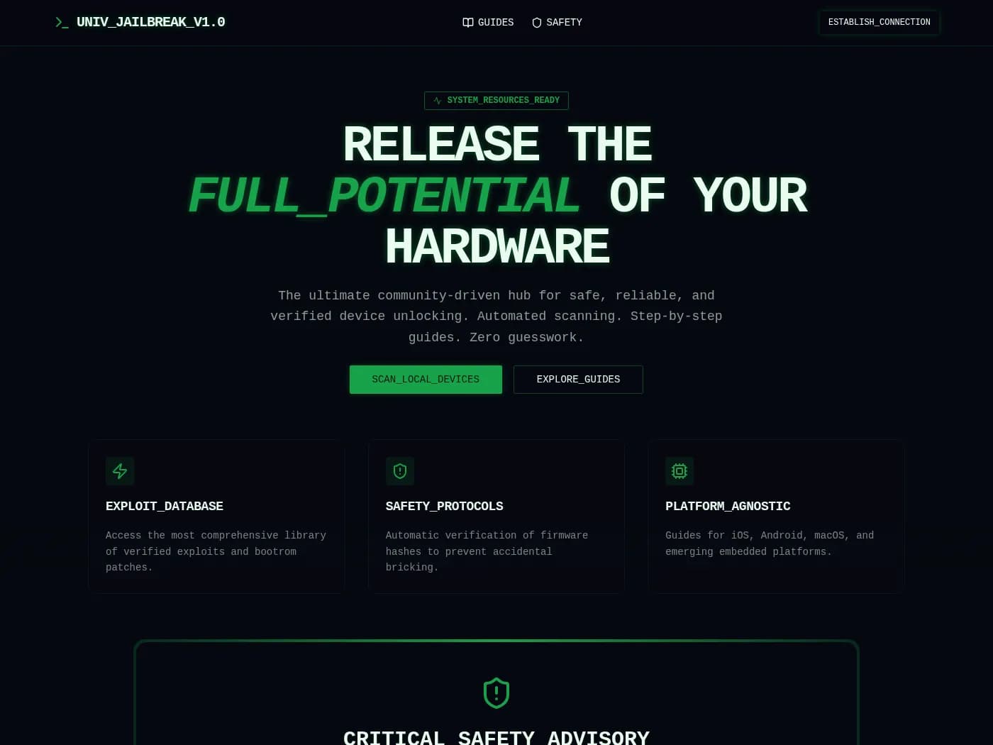 Universal Device Jailbreak Tool