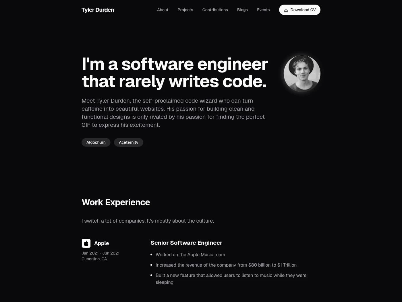 DevPro Portfolio Landing