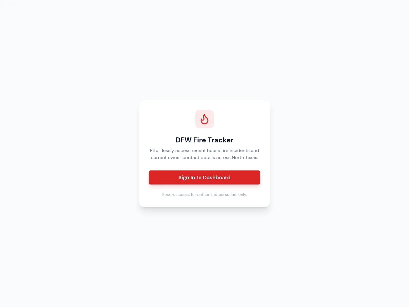 Fire Incident Tracker DFW