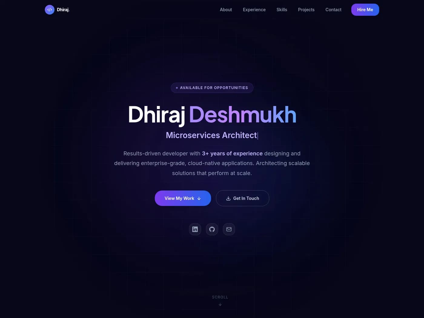 Dhiraj Deshmukh Portfolio