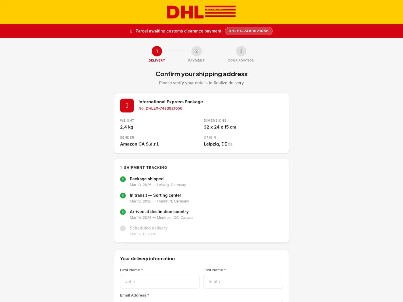 DHL Express Payflow
