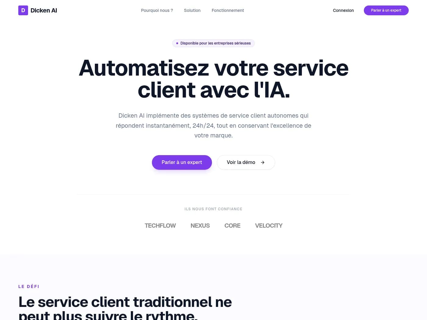 Dicken AI Landing Page
