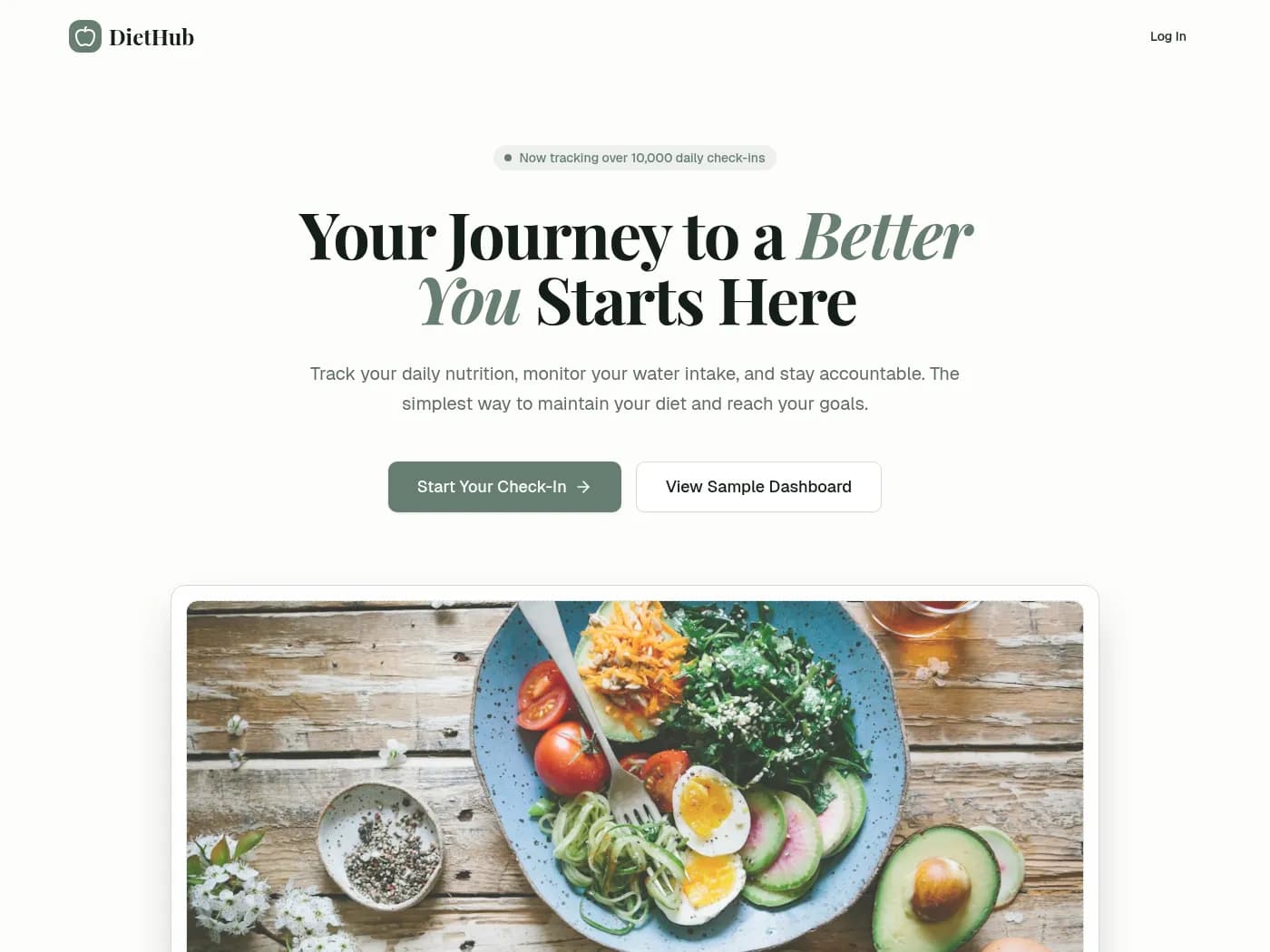 Diet Check-In Hub