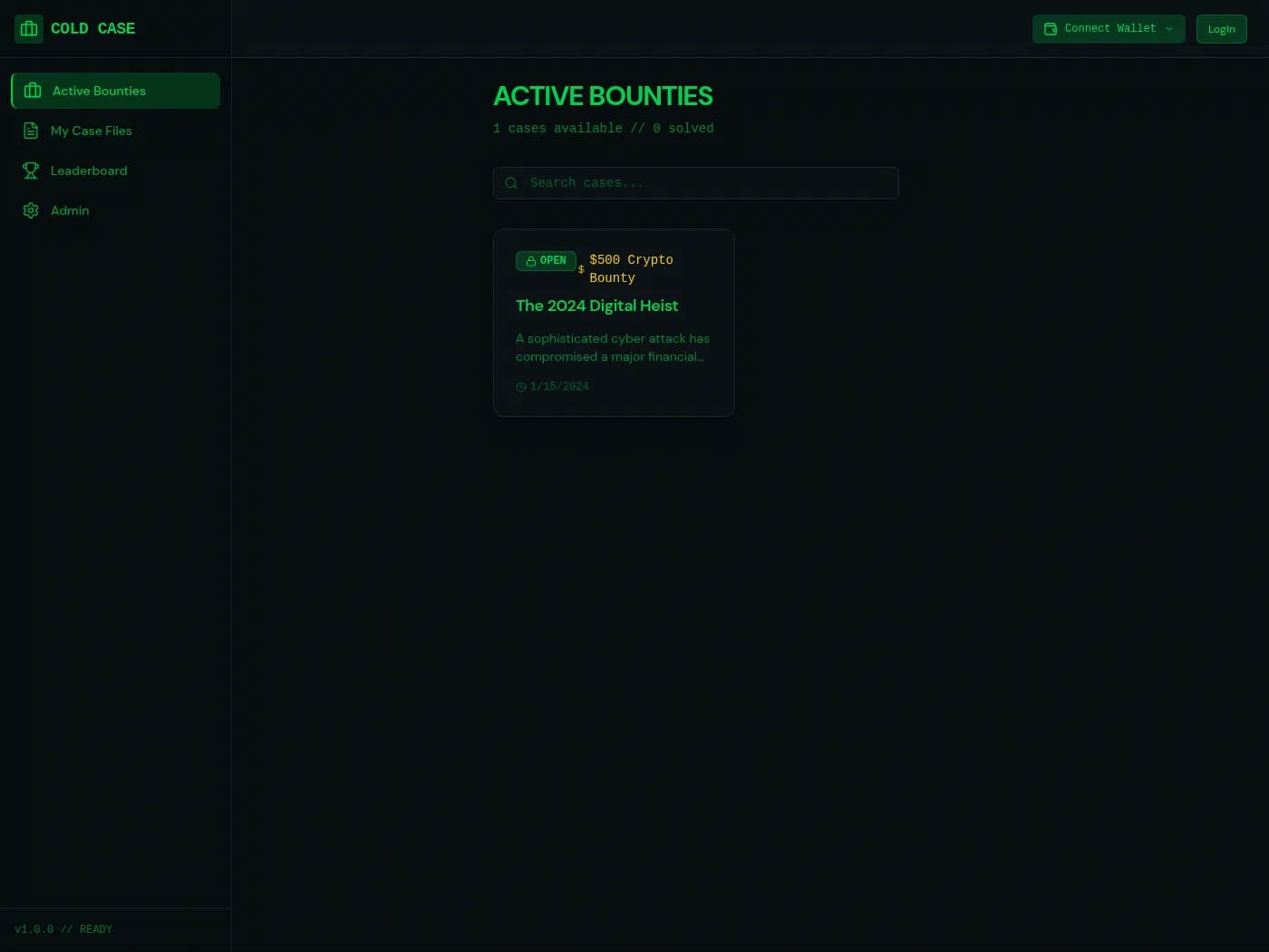 Digital Bounty Mystery App