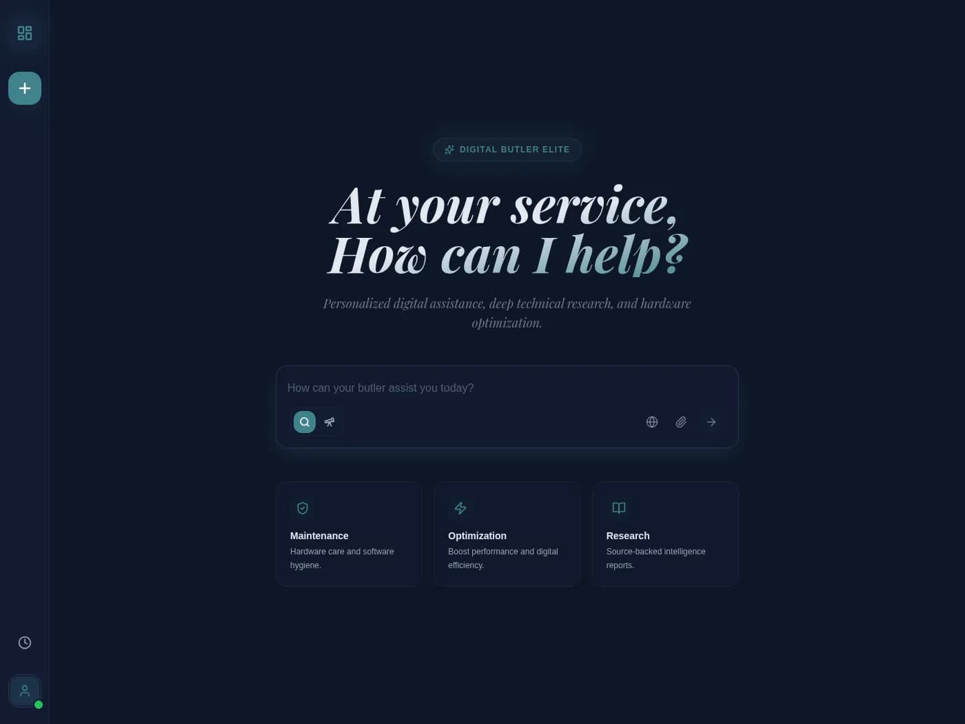 Digital Butler Dashboard