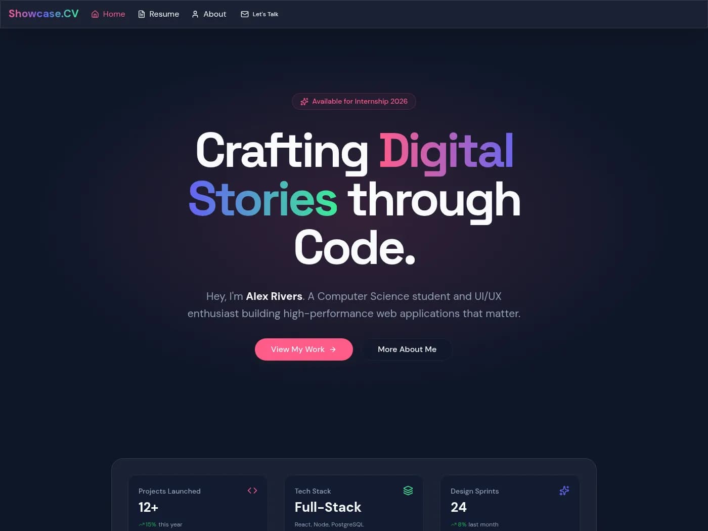 Showcase CV Website