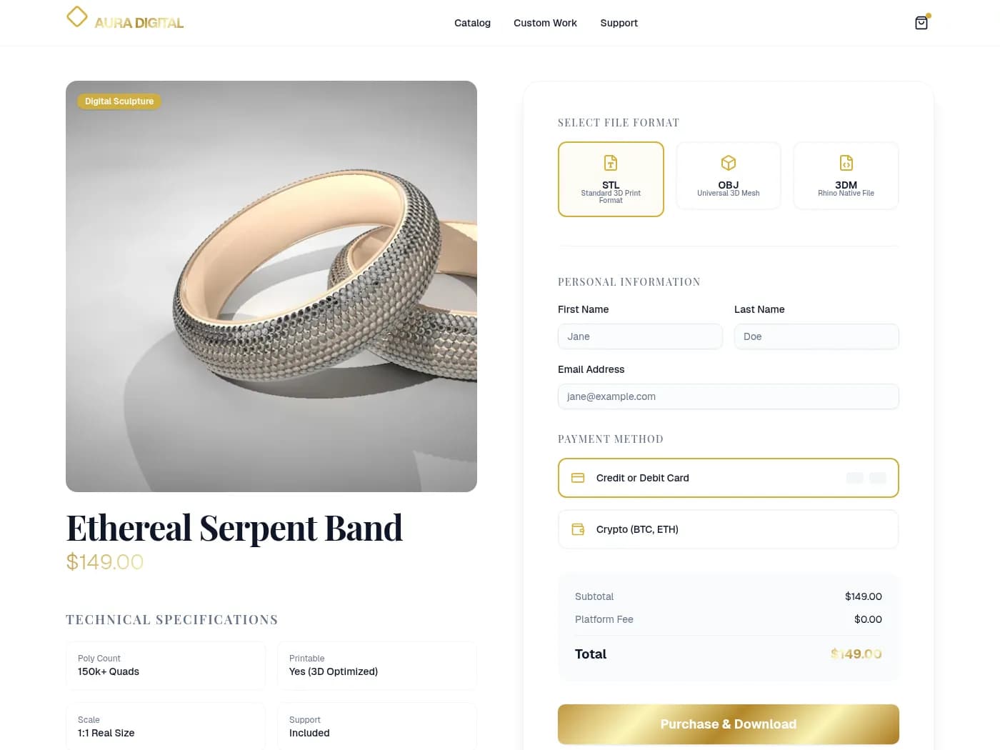 Digital Jewelry Checkout
