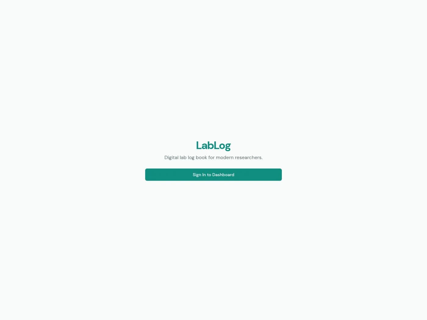 Digital Lab Logbook