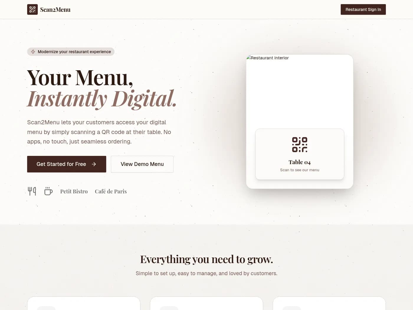 Scan2Menu