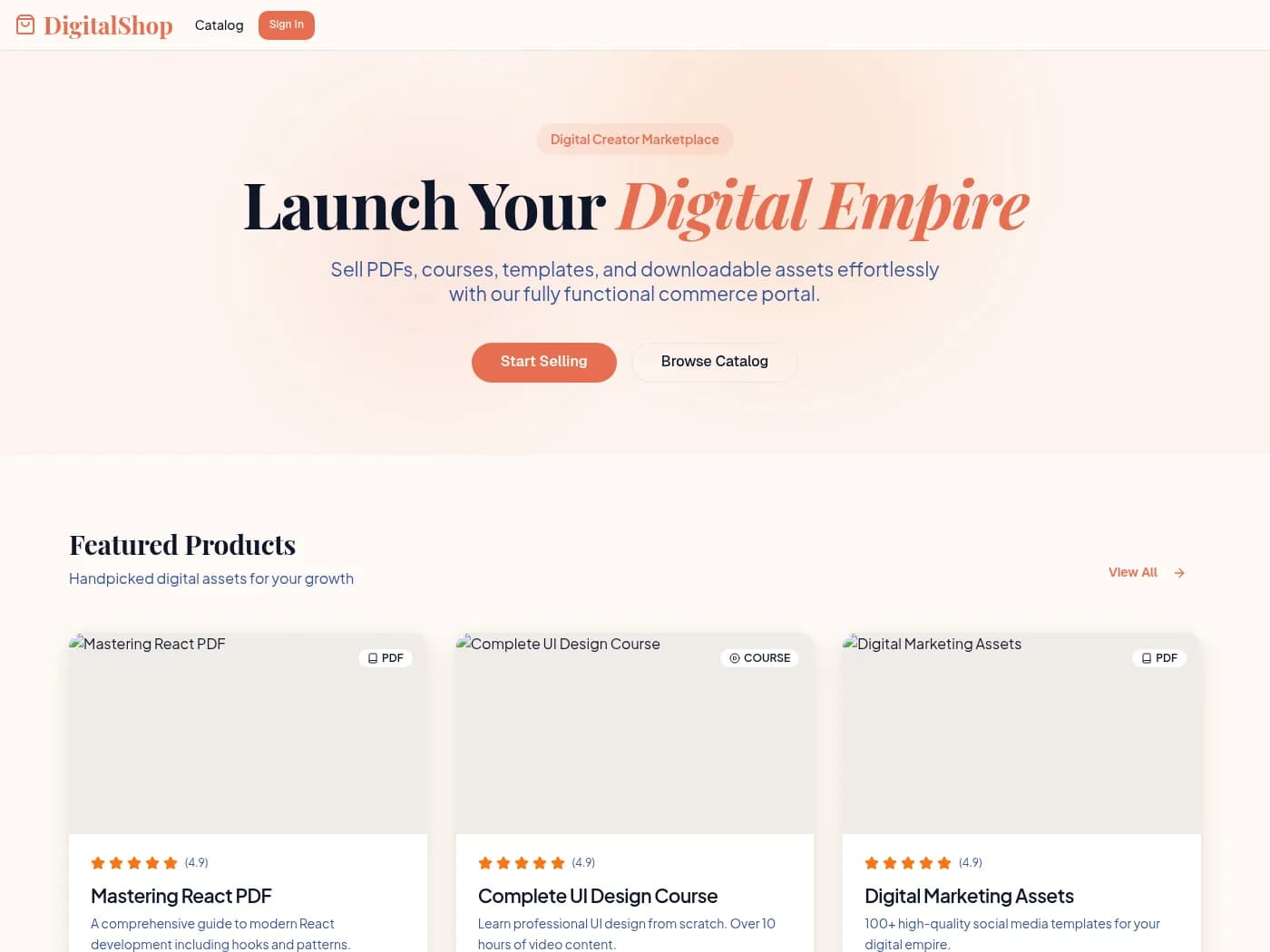 Digital Shop Portal
