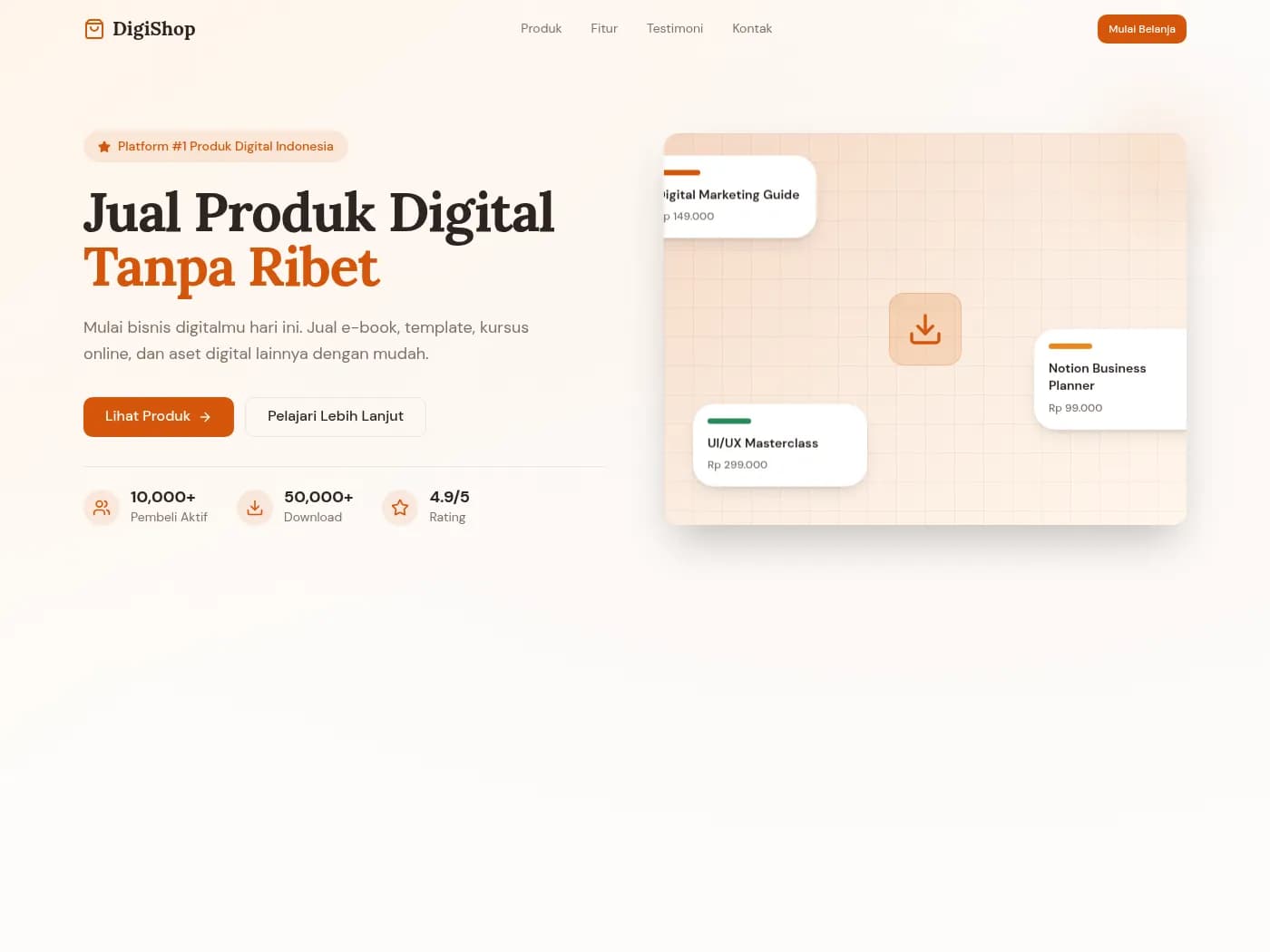 DigiShop Landing Page