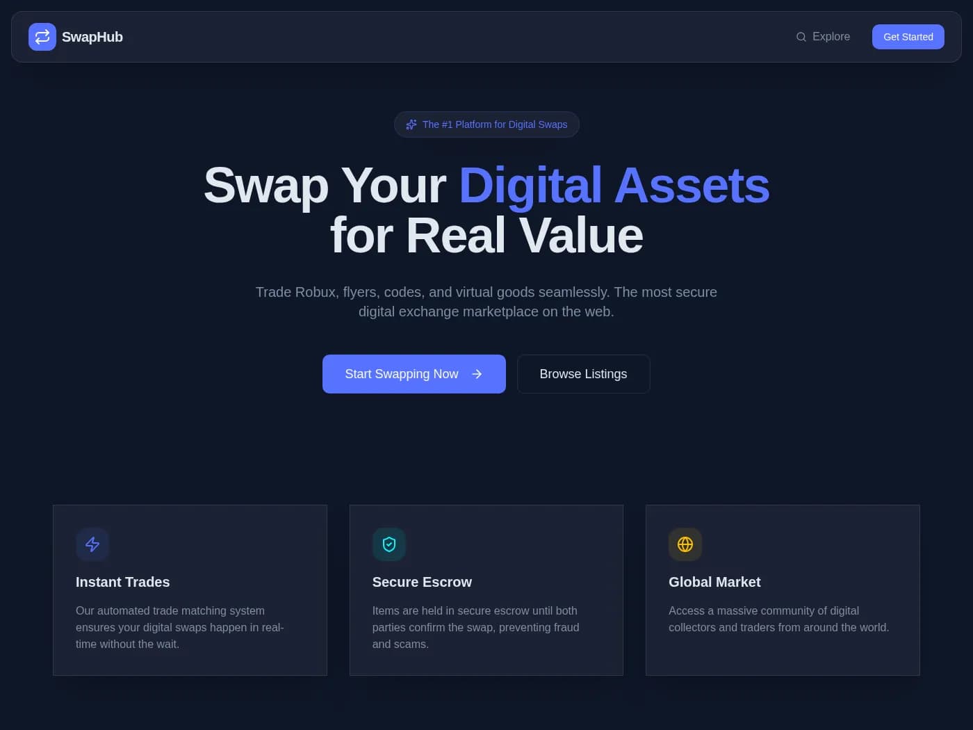 SwapHub Digital Exchange