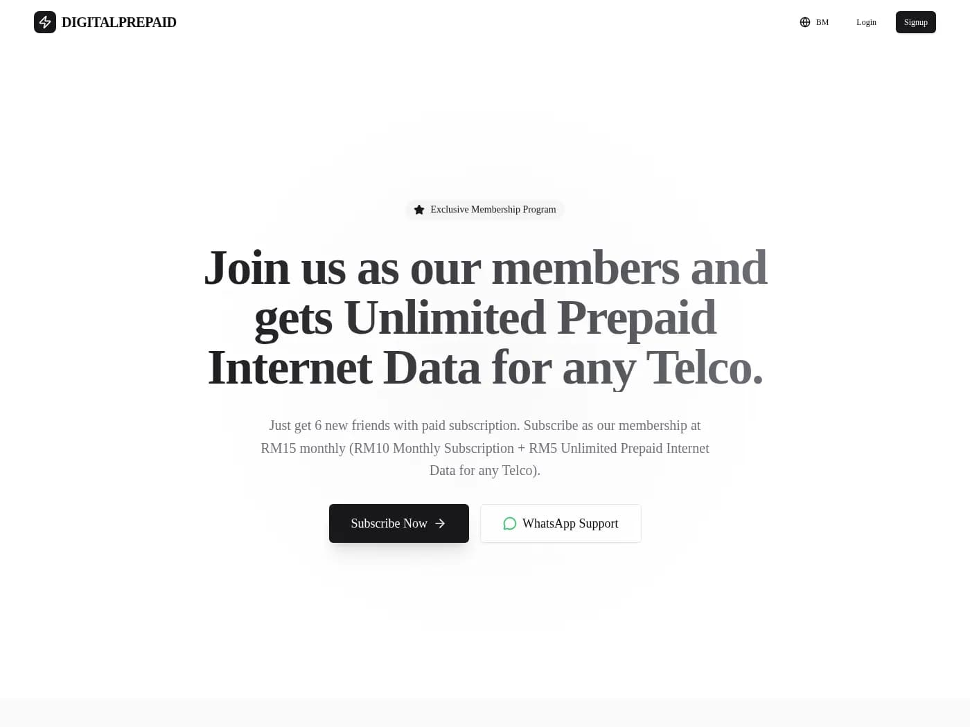 DigitalPrepaid Membership Hub