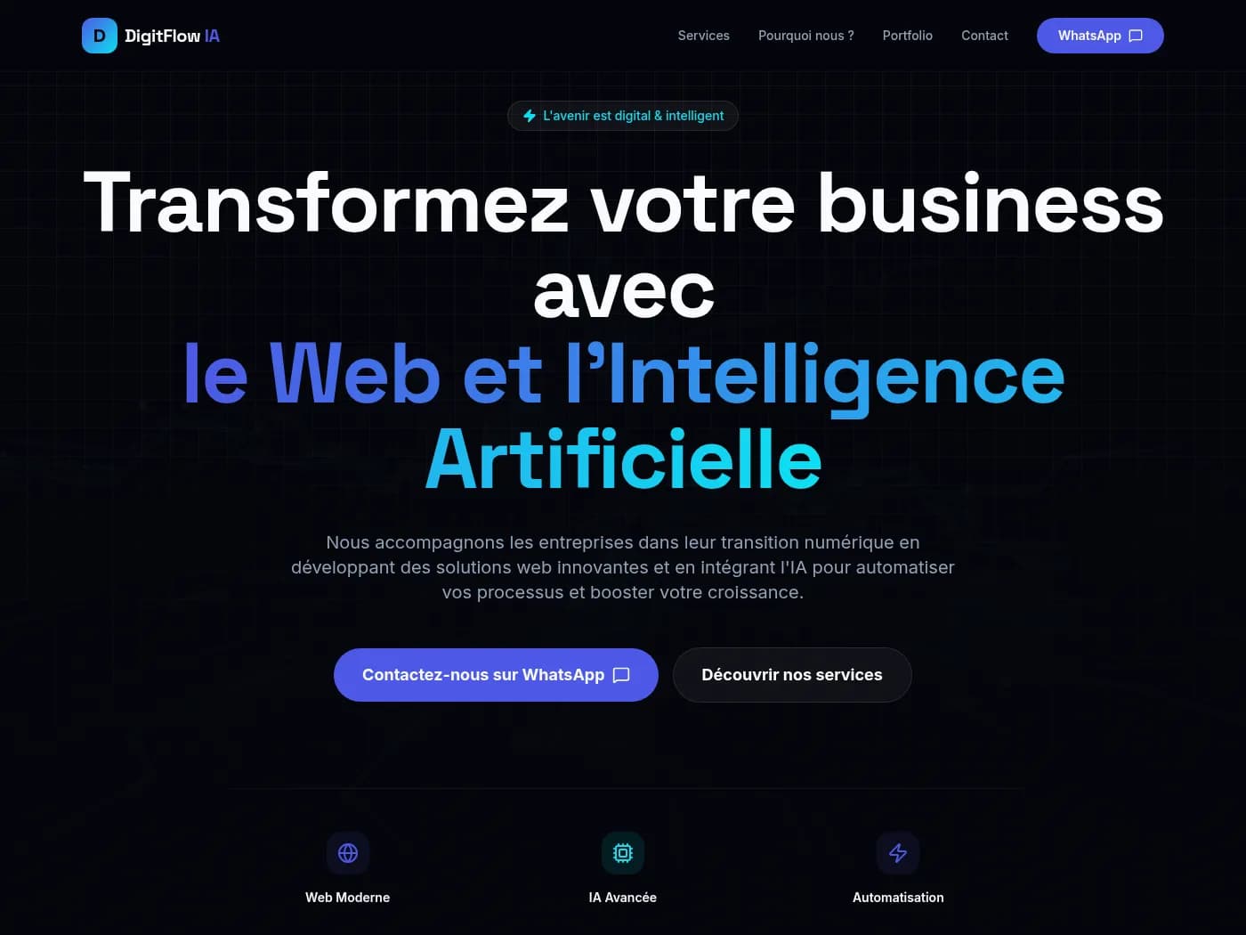 DigitFlow IA Web Présence