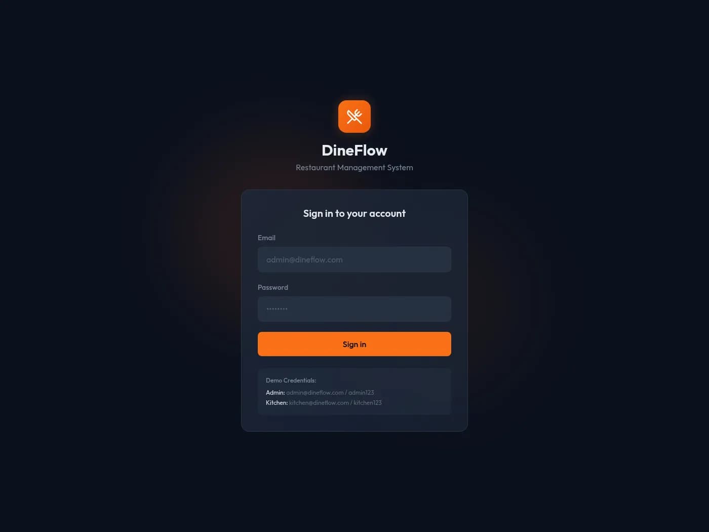 DineFlow Manager