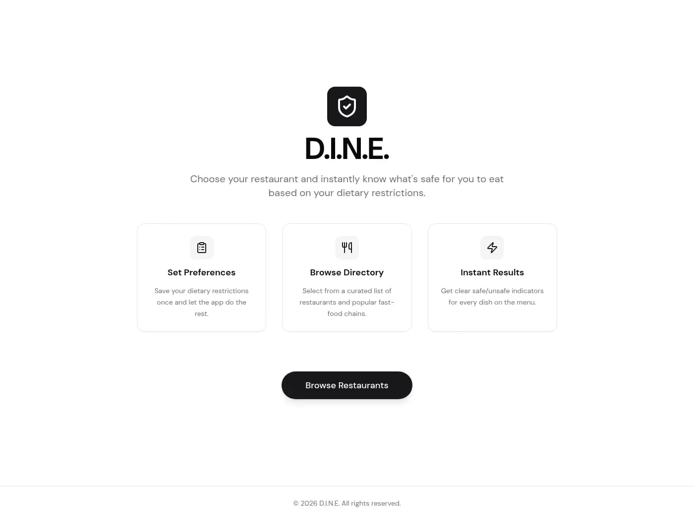 DineSafe Scanner