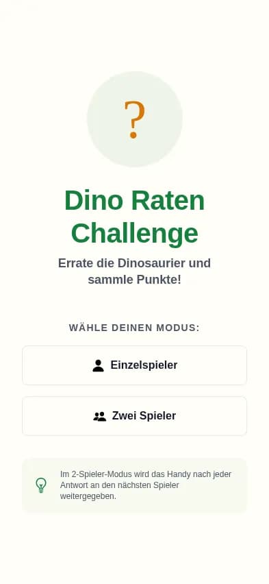 Dino Raten Challenge