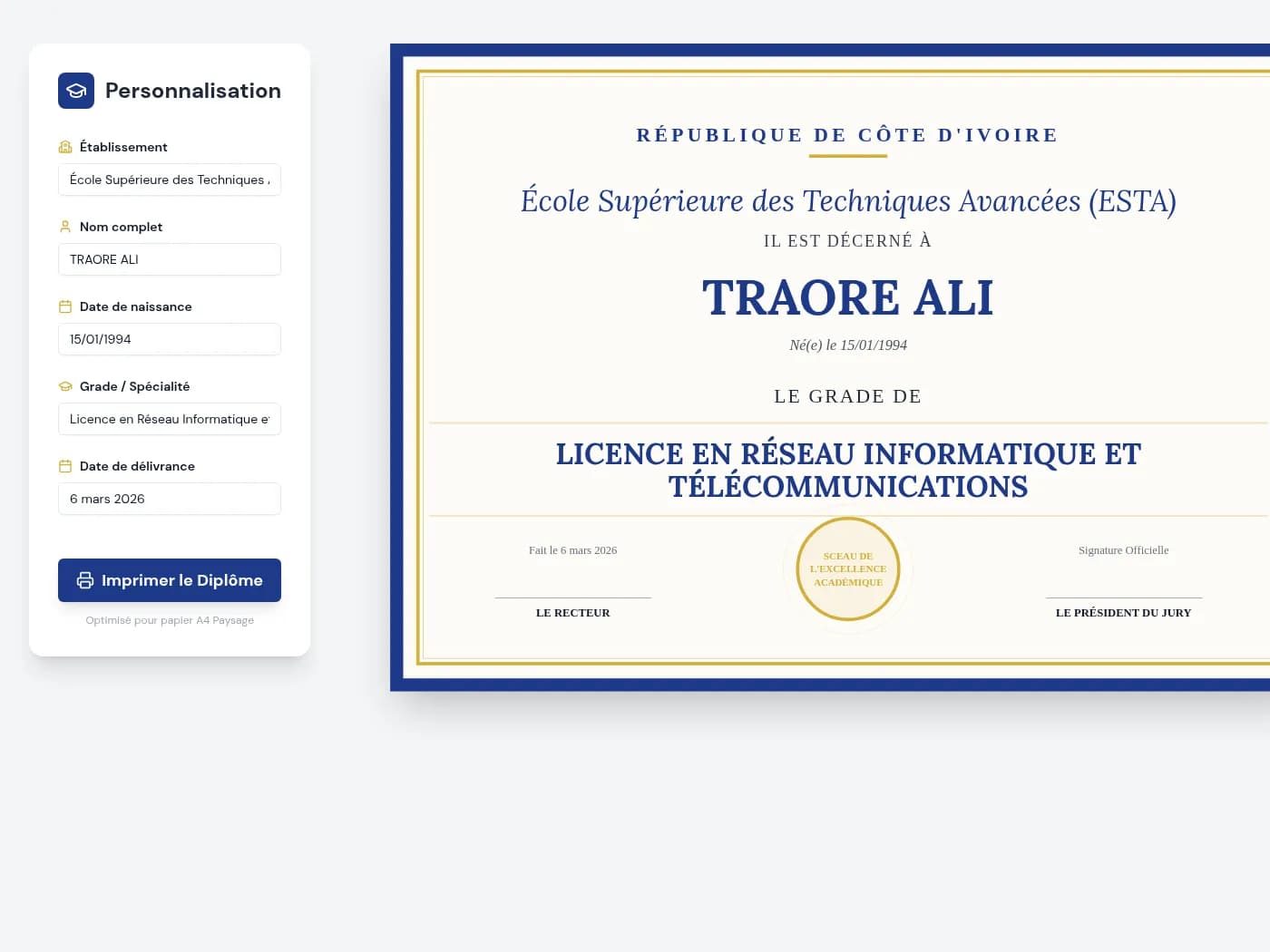 Diploma Generator Pro