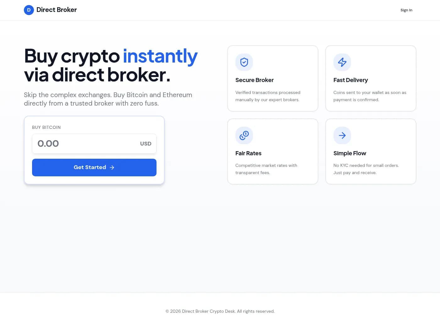 Direct Broker Crypto Desk