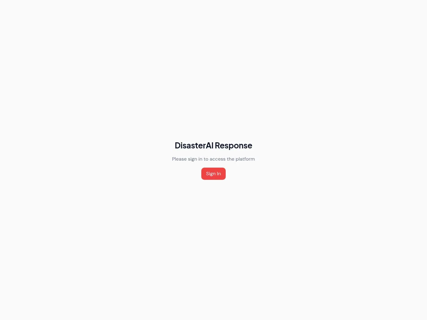 DisasterAI Response System