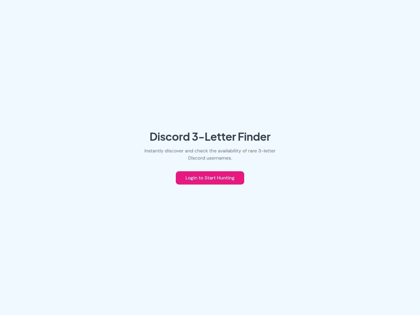 Discord 3-Letter Finder